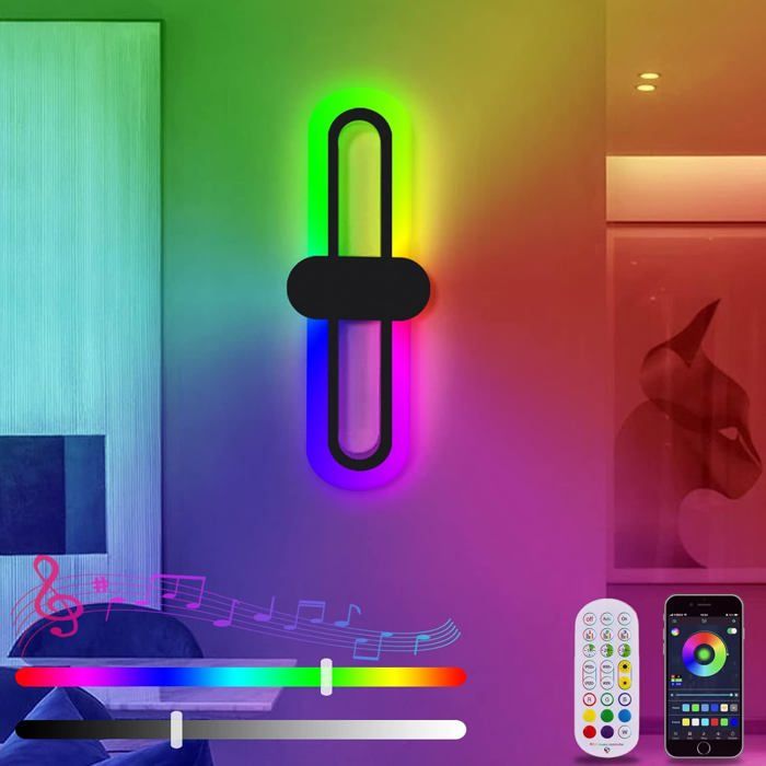 Applique Murale LED Intérieure Dimmable RGB, Smart Lampe Chambre ...