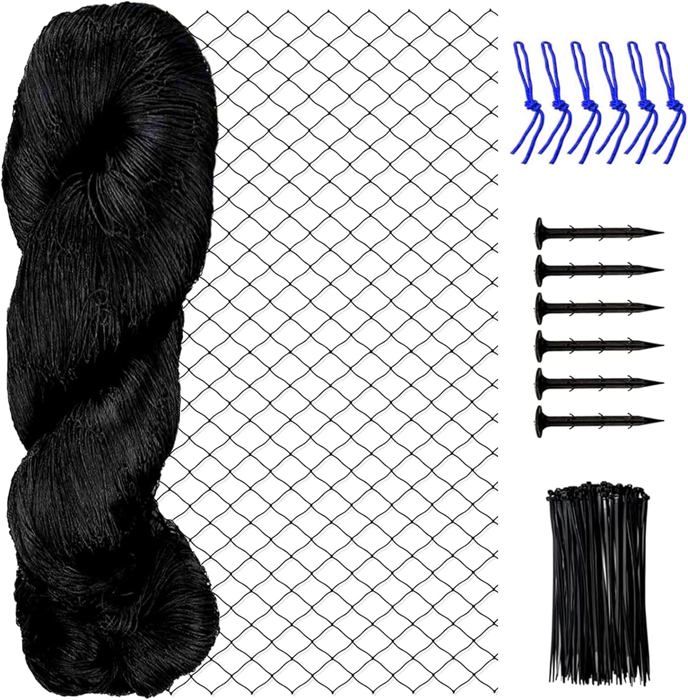 Filet De Protection Contre Les Oiseaux, 7,5 M X 15 M, Avec Filet De 6 Cm, Pour Clôture À Poules ...