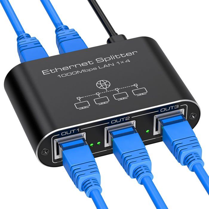 Switch Ethernet 1 À 4 1000Mbps Switch Rj45 Multiprise Rj45 Splitter Lan ...
