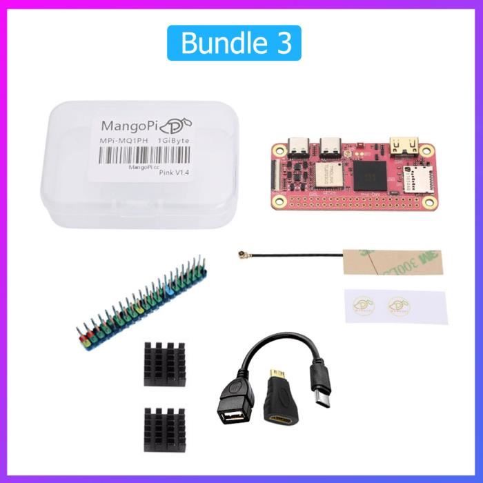 1 Go de bélier - Paquet 8 - MangoPi MQ Pro D1 conseil RISC V SBC avec WiFi-BT comme Raspberry Pi ...