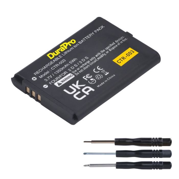 1 ensemble de batteries - DuraPro 3.7V CTR-003 Rechargeable Eddie ion ...