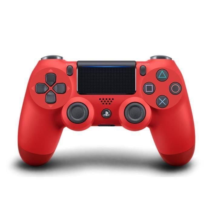 Manette DualShock 4 Rouge PS4 V2 - Cdiscount Informatique