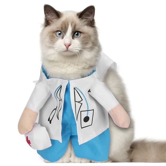 Costume de chat ATYHAO - Mini vêtements drôles et mignons - Blanc ...