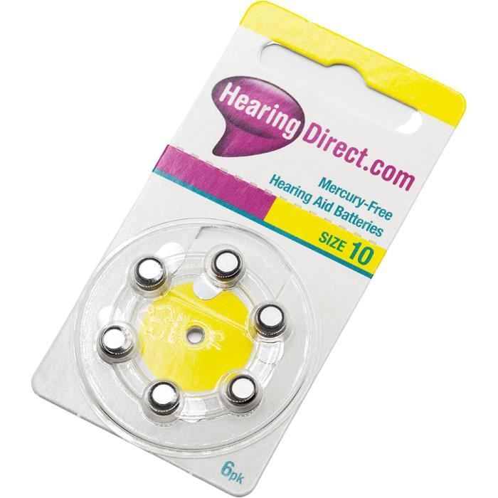 Piles Auditives Type 10 - Lot de 60 Piles sans Mercure pour Appareil Auditif et Aide Auditive ...