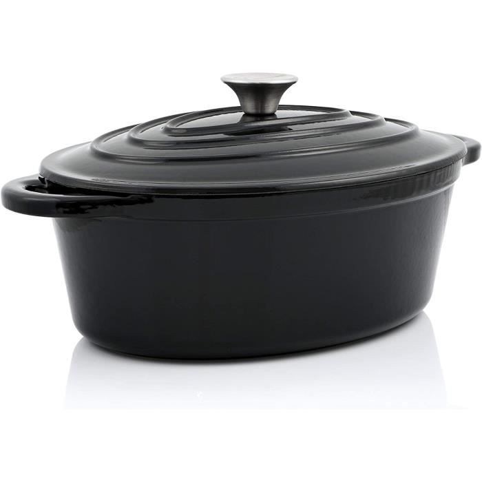 Cocotte en Fonte émaillée avec Couvercle Adapté aux cuisinières à ...