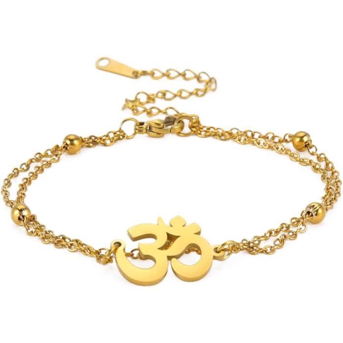 Aum Om Ohm Symbole Sanskrit Bracelet Pour Femme, Harmonie Spirituelle ...