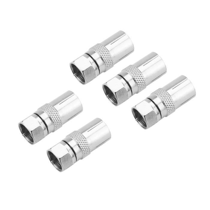 Connecteur de prise mâle de type F F Type Male Plug Connector, 5pcs F ...