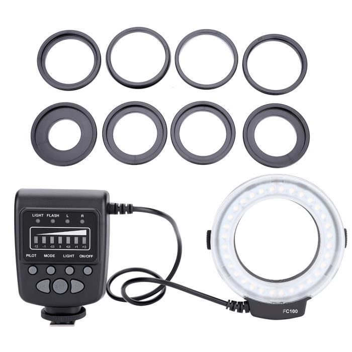 HURRISE Flash DSLR MEIKE FC-100 Portable universel LED anneau Flash ...