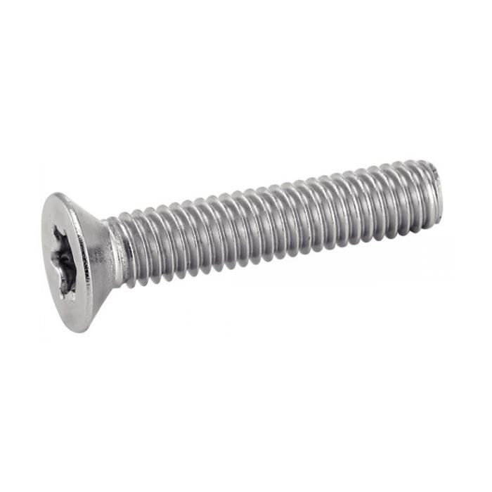 VIS INOX Tête FRAISÉE TORX M6 x 50mm : Lot 5pcs | Vis à Métaux Six ...
