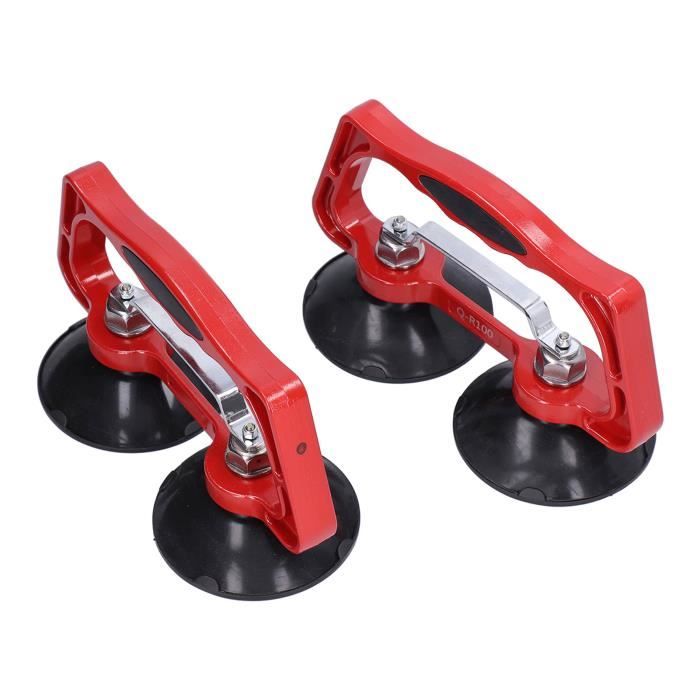 Qiilu ventouse robuste 2Pcs Ventouse Lifter Heavy Duty Double Tasses ...