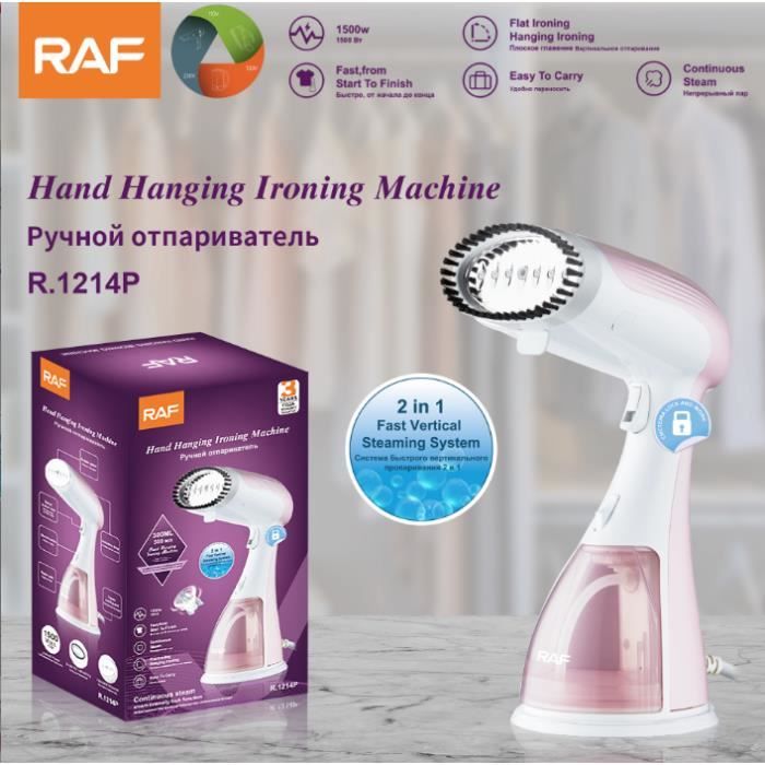 RAF Fer à vapeur portatif pour la maison Machine à repasser verticale de voyage 1500W ...