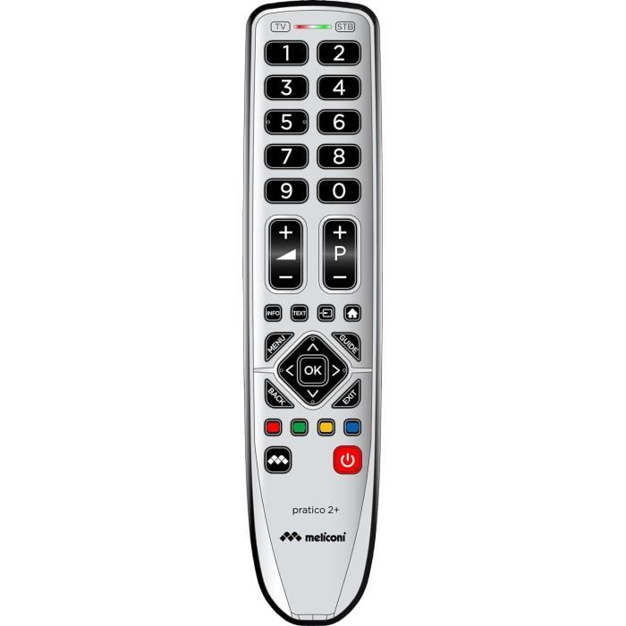 Télécommande Universelle Pratico 2+ Pour 1 Tv Et 1 Décodeur Tnt Ou Sat ...