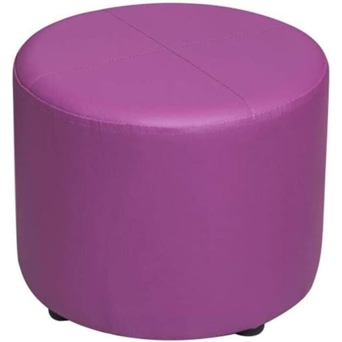 Tabouret Pouf Rembourré De Luxe En Pouf Rond Rond Avec Repose-Pieds En ...