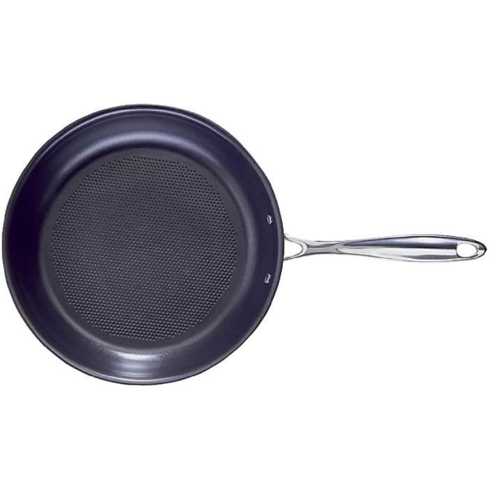 12068304 Chef Poêle À Frire En Acier Inoxydable Intérieur Revêtu 20 Cm[J1272] - Cdiscount Maison