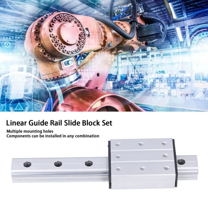 FRA Rail de guidage linéaire LGD12 300mm Rail de mouvement linéaire ...