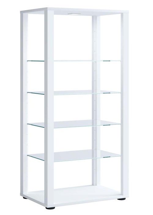 Vitrine - VCM - Glasol IV - Bois et Verre - 4 Étagères en Verre de ...