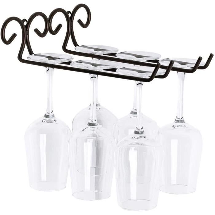 Porte-verres à Vin Mural en Fer Support de Verre à Vin Suspendu Rétro ...