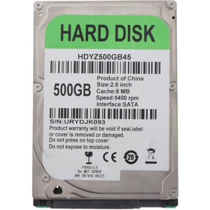CD29420-500 Go 2.5 '' Disque Dur Interne Disque Dur SATA 10mm Cache ...