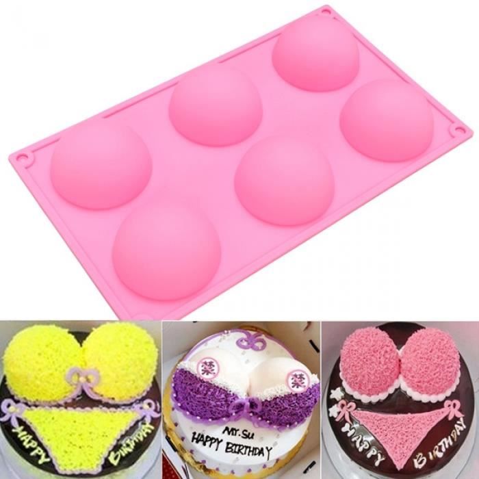 Moule en silicone demi sphère gâteaux chocolats bonbons moule souple 6 ...