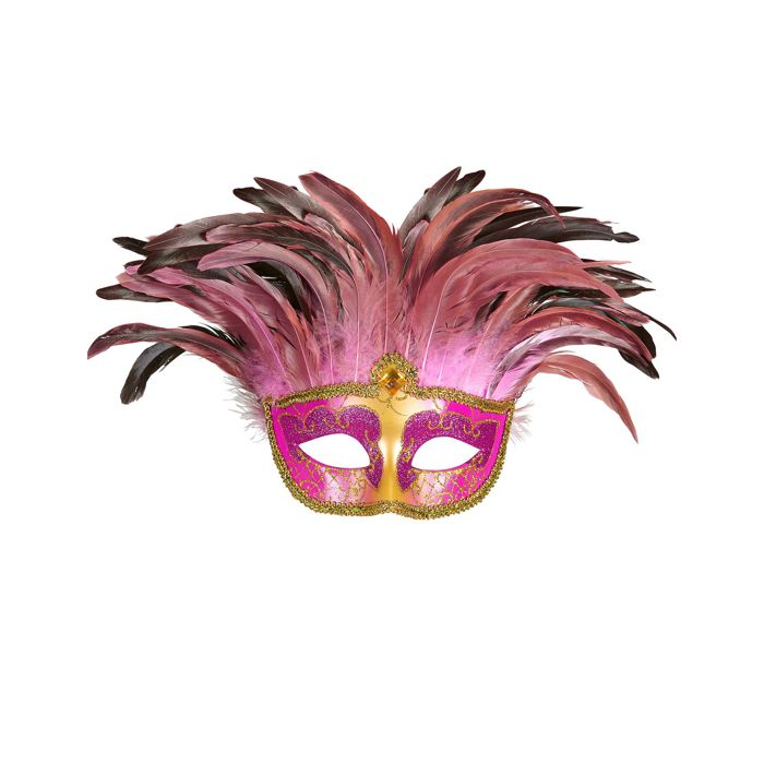 Loup vénitien rose et or à plumes adulte - Cdiscount Jeux - Jouets