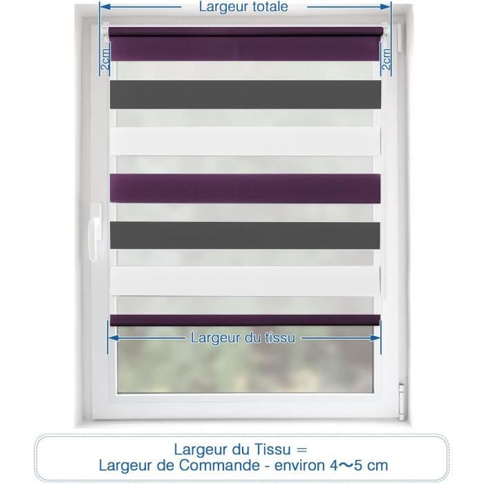 Store Enrouleur Jour Nuit Avec Ou Sans Perçage, Rideau Jour Nuit, 70 X ...