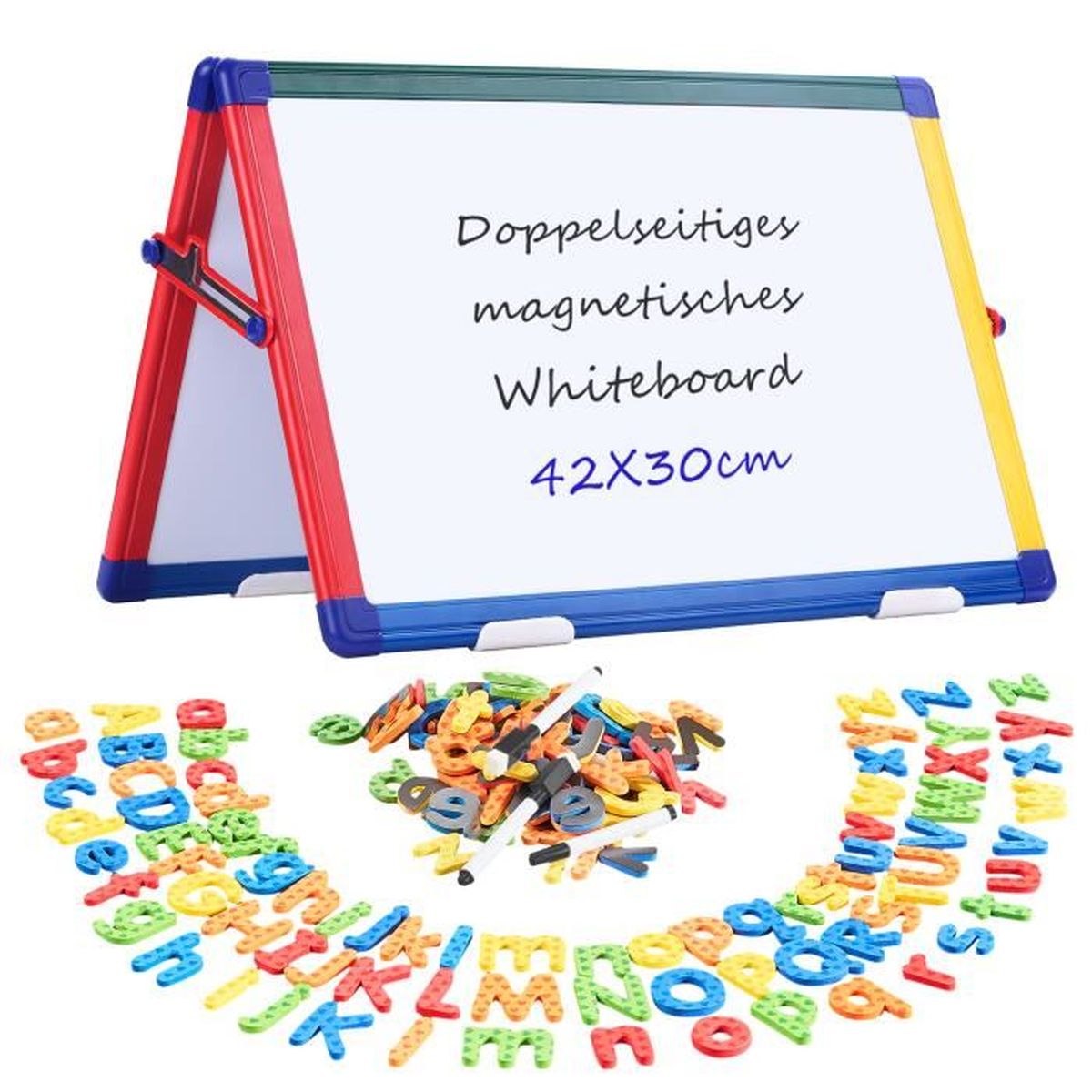 S SWANCROWN Tableau magnétique enfants Tableau blanc pliable double ...
