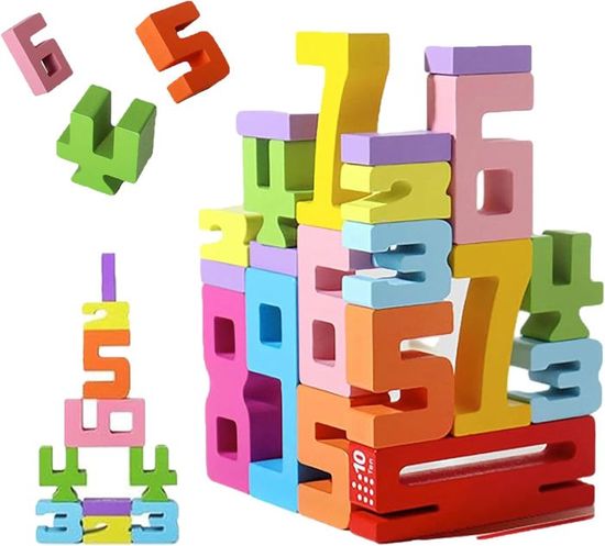 Wooden Number Building Blocks 1-10, Wooden Number Building Blocks ...