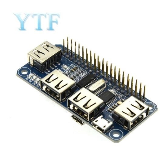 Carte'extension 4 Ports USB HDM HUB HAT pour Raspberry Pi 3 - 2 - Zero ...