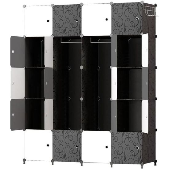 Armoire Penderie 20 Cube Portable Étagère De Rangement, Profond Garde ...