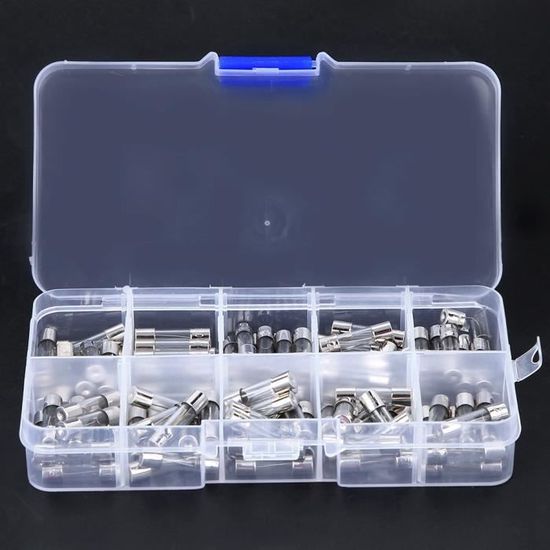 Fusible en verre Assortiment de fusibles en verre 100PCS 0.2A-20A Accessoires industriels pour ...