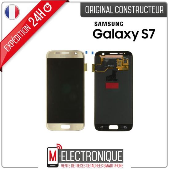 Écran LCD - Samsung - Galaxy S7 G930 - Or - Remplacement - Double face ...