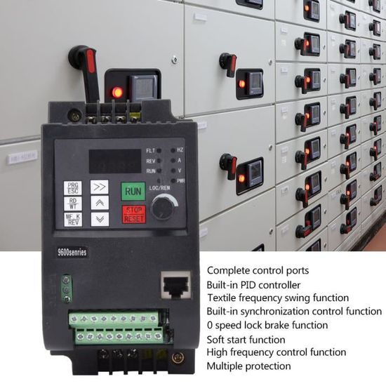 9600-3T-00075GB 0.75KW 380VAC VFD Mini-pilote universel à fréquence variable triphasé -SURENHAP ...