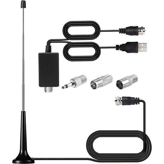 Antenne Radio Fm Dab Dab+ Intérieur Avec Amplification Du Signal 75 Ohm ...
