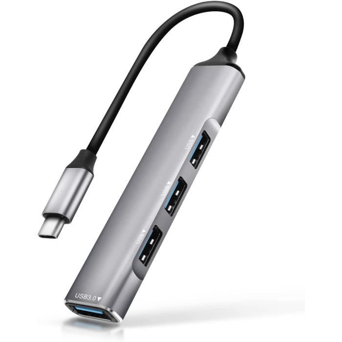 Hub USB C, 4 Ports Adaptateur USB C avec 1 USB 3.0 et 3 USB 2.0, Multi ...