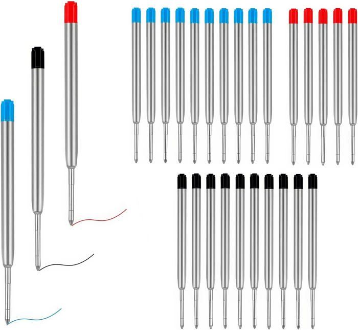 25pcs Cartouche Stylo Bille,Recharge Stylo Bille,Stylo Bille Pointe ...