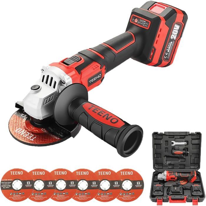 TEENO Meuleuse d'angle sans fil et sans balais, diamètre des disques ...