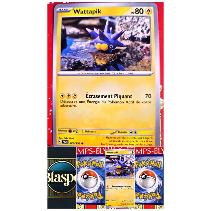 Carte Pokémon Wattapik PV80 | Carte originale | Pokémon TCG - Cdiscount ...