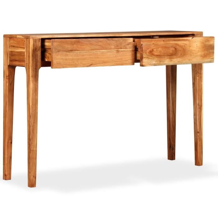 Akozon Table console Bois massif 118 x 30 x 80 cm - 7891463446213 ...
