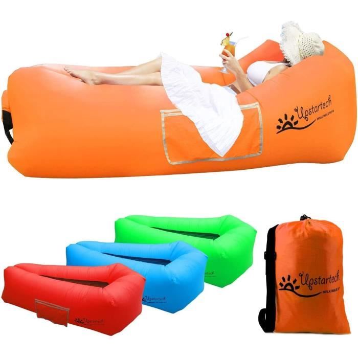 Canapé Hamac Gonflable Chaise Longue Air Sofa Matelas Gonflable Rapide ...