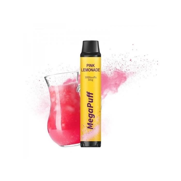 MegaPuff - MegaPuff 3000 Pink Lemonade - Sans nicotine ni tabac ...