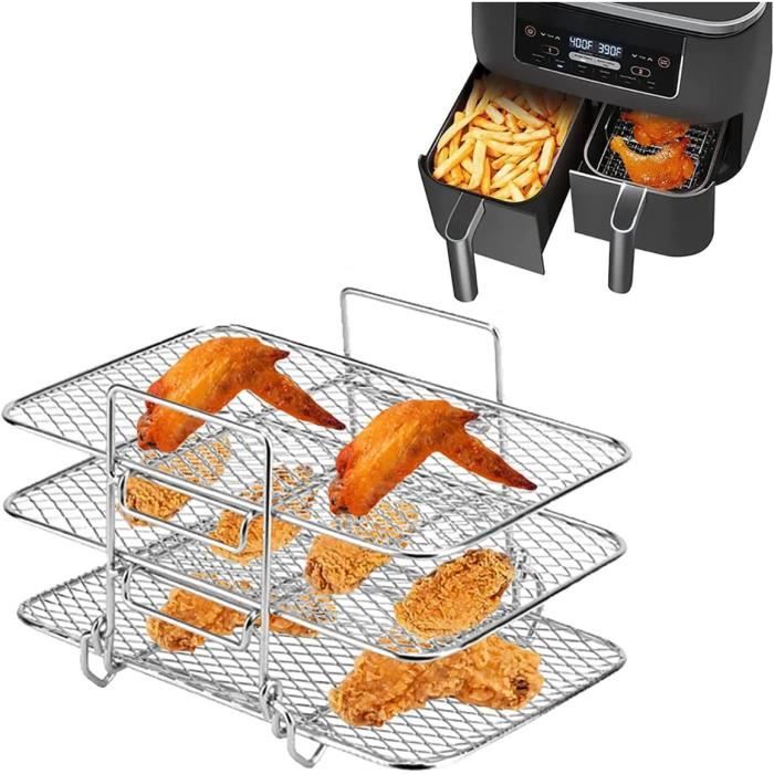 Grille de friteuse à air comprimé pour friteuse Ninja Dual Air Fryer, en acier inoxydable 304 ...