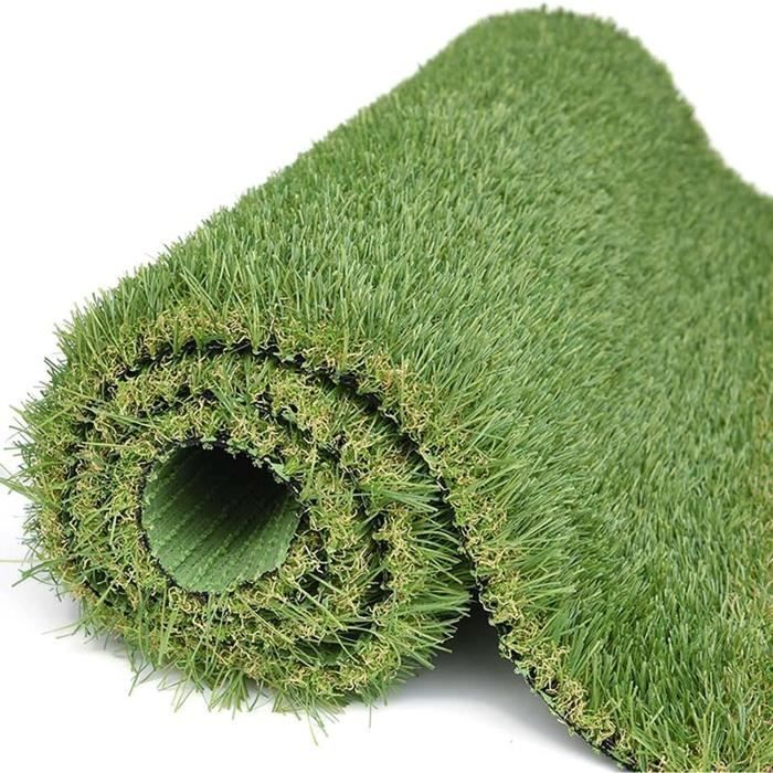 100x100cm Tapis Gazon Artificiel,Hauteur des Poils 3cm Chien Compagnie Gazon Synthétique,Balcon ...