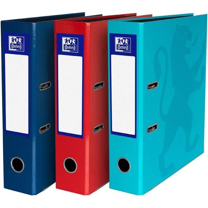 Lot de 3 classeurs à levier A4 Couleurs assorties [W183] - Cdiscount ...