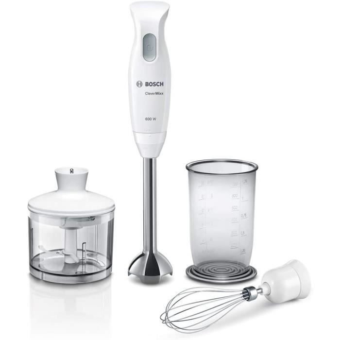 Bosch MSM2610B CleverMixx Mixeur a main a 4 lames Noir/gris 600 W blanc ...