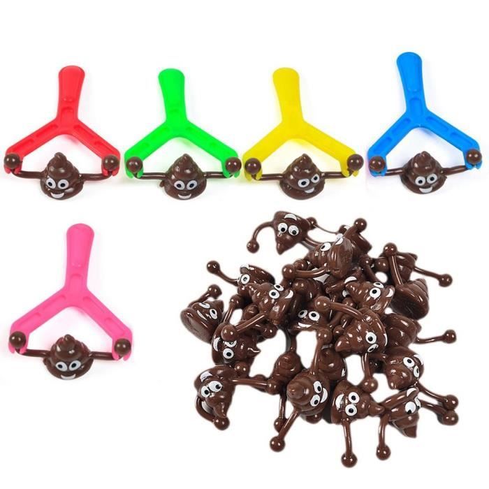 Jouet de décompression 5 pièces/ensemble drôle catapulte lancement caca ...