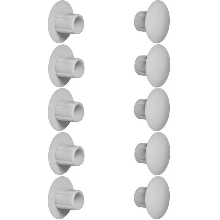 Cache trou - Non spécifié - 5mm x 10mm - Gris clair RAL 7035 - Lot de ...