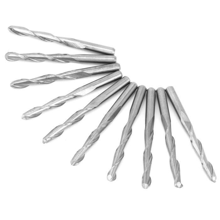 Duokon mèche de routeur Fraise à 2 Cannelures, 10pcs Fraise en ...