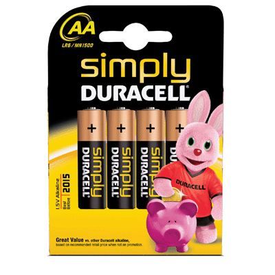 Pile LR06 AA 1,5V DURACELL BASIC - Pack de 4 - Cdiscount Jeux - Jouets