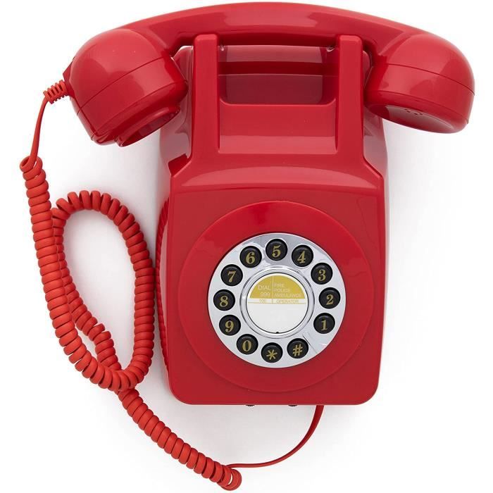 GPO 746 - Telephone Fixe Retro a Bouton- Poussoir Mural - Cordon ...