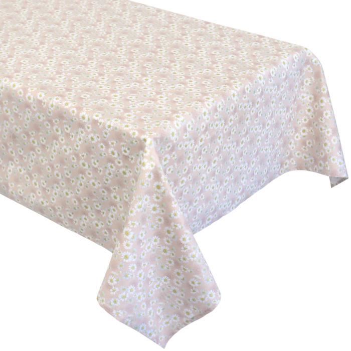 Nappe carrée enduit 150x150 cm ASTER Rose poudré 150 x 150 cm Rose ...